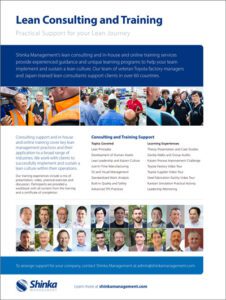 Lean Consultants - Lean Manufacturing: Shinka Management